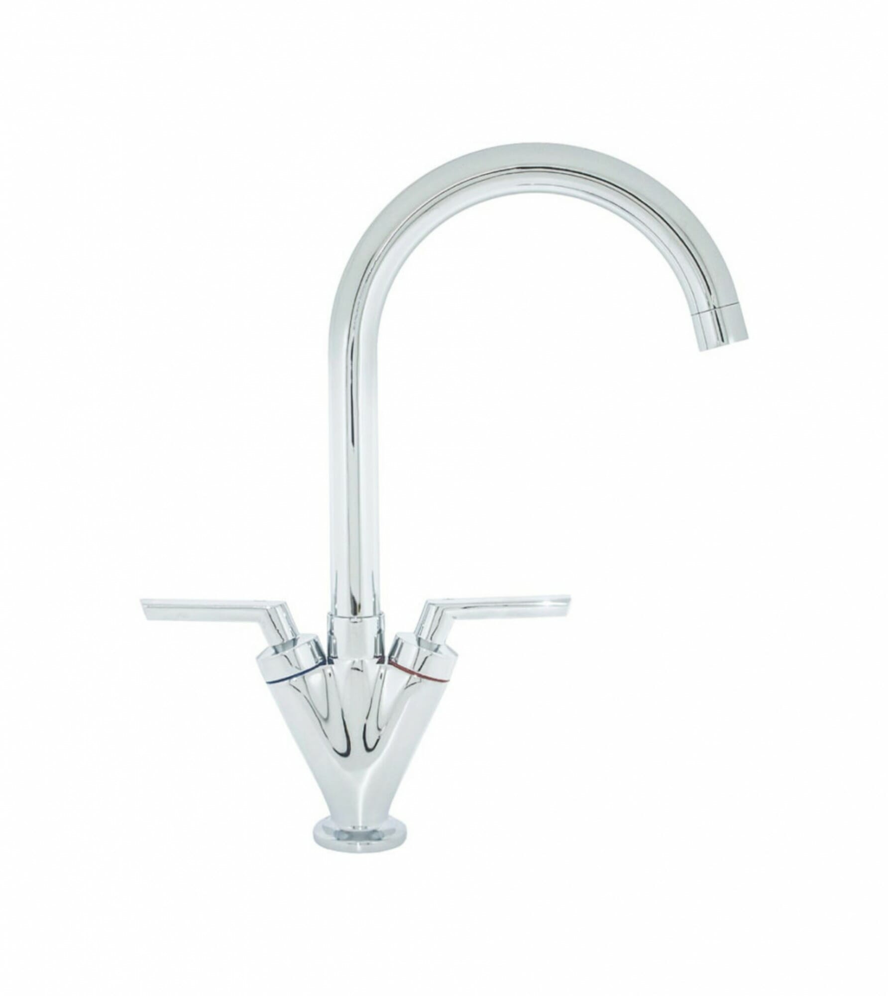 Prima V Shape Dual Lever Mixer Tap - Chrome - Mastercraft Kitchens