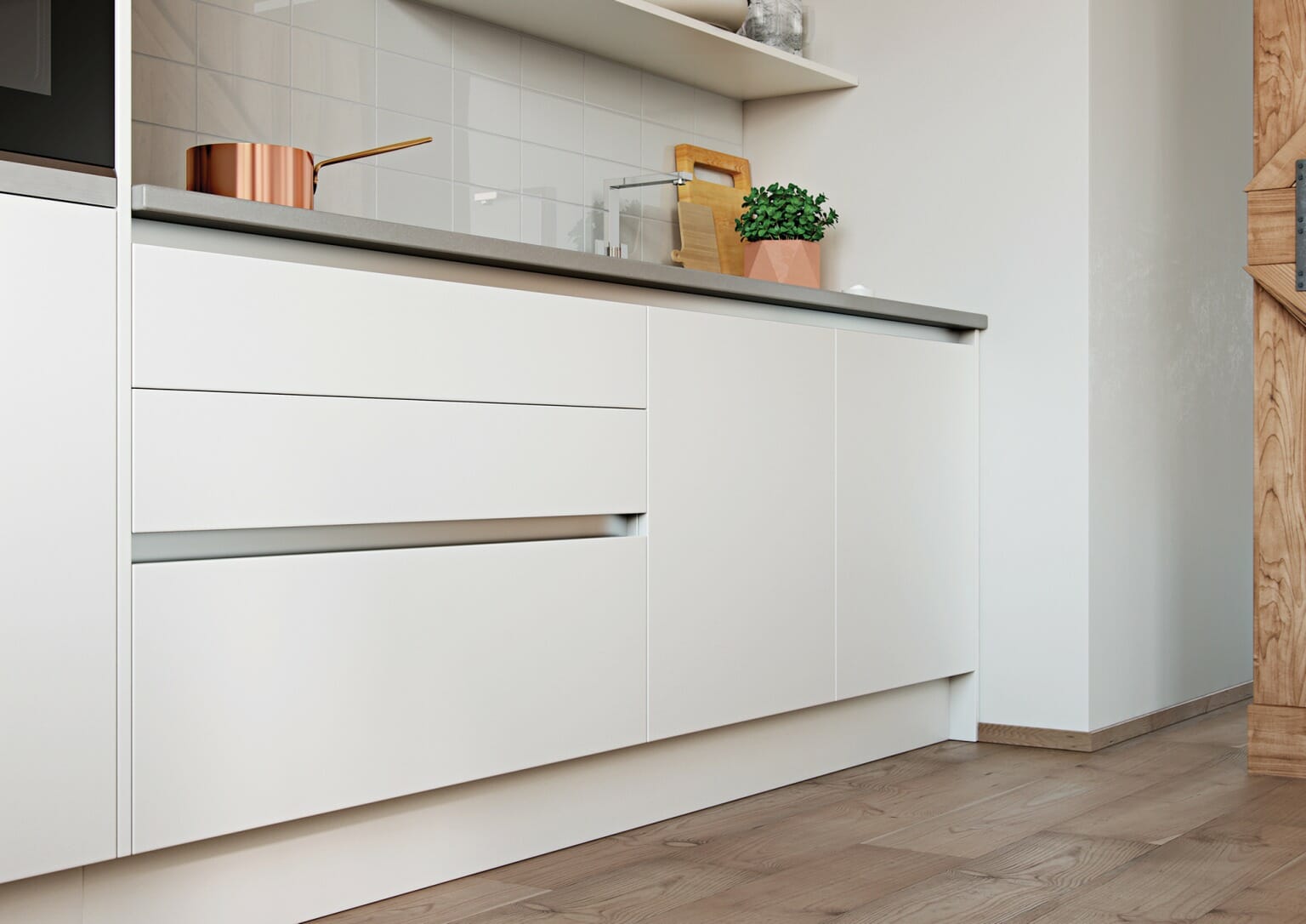 Handleless Kitchens - Mastercraft Kitchens